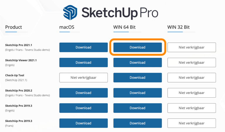 SketchUp How to deel 2: SketchUp installatie windows